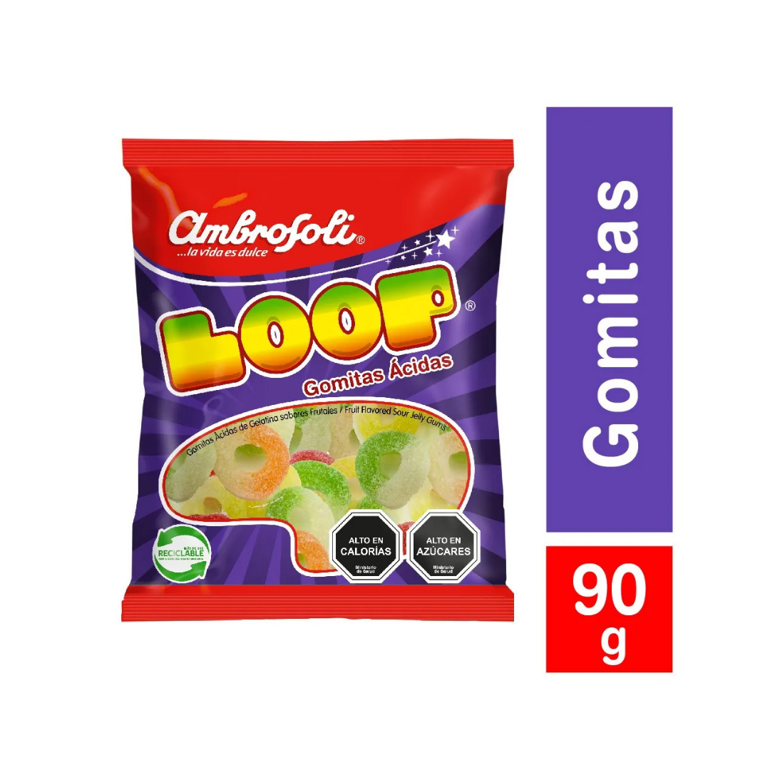 GOMITAS ACIDAS LOOP 90GRS - BigMarket